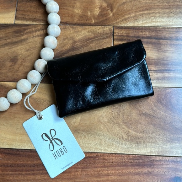 HOBO | Bags | Hobo International Genuine Black Leather Lacy Wallet Nwt ...